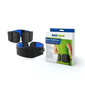 Actimove Sports Edition Back Brace for Men/ Women | Lumbar Supportwith Rigid Panel, Pressure Pads & Smart Easy-Closing-Pulley-System for Back Pain, Herniated Disc, Sciatica, Scoliosis | Black, Large/ X-Large
