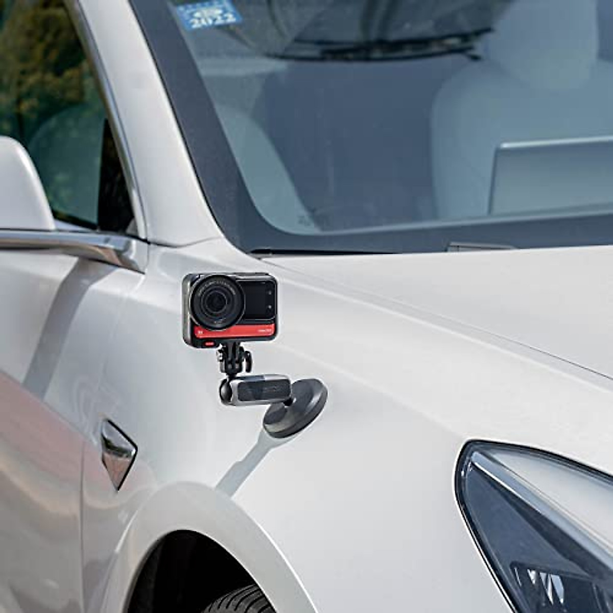 Magnetic Camera Mount, with 1/4"-20 Standard Thread Adapter, Perfect Compatible for Gopro 11/10/9/8/7/6/5/4, DJI OSMO Action 3, 2, Pocket 2, Insta360 ONE RS, R, ONE X3, X2, Double Ball Head Mechanism