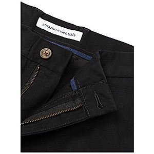 Amazon Essentials Men's Slim-Fit Wrinkle-Resistant Flat-Front Chino Pant, Black, 34W x 30L