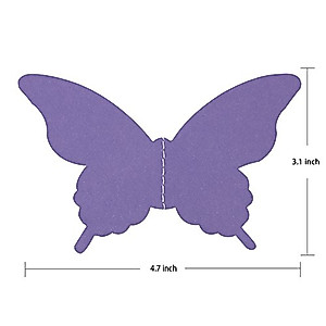 ADLKGG Butterfly Hanging Garland 3D Paper Bunting Banner Party Decorations Wedding Baby Shower Home Decor Purple 4 Pack, 110 inch