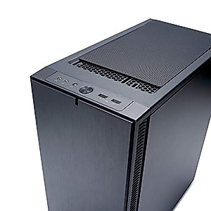 Fractal Design Define Mini C - Mini Tower Computer Case - mATX - Optimized for High Airflow and - 2X Fractal Design Dynamic X2 GP-12 120mm Silent Fans Included - PSU Shroud - Black