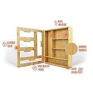 DESIGN INN 5 in 1 Bamboo Ziplock Bag Organizer for Drawer with Cling Wrap Dispenser and Cutter - Suitable for Gallon, Quart, Sandwich & Snack Variety Size Bags