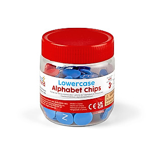 hand2mind Lowercase Alphabet Chips, Toddler Learning Letters for Spelling, Learn to Spell for Kids, Reading Tools for Kids, Science of Reading Manipulatives, Teaching Supplies Kindergarten