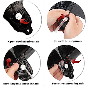 Number 6 Balloon 40 in, Six Helium Balloons for Birthday Party 16 60 Decorations Anniversary, 6th Birthday Balloon, Black 6 Balloons