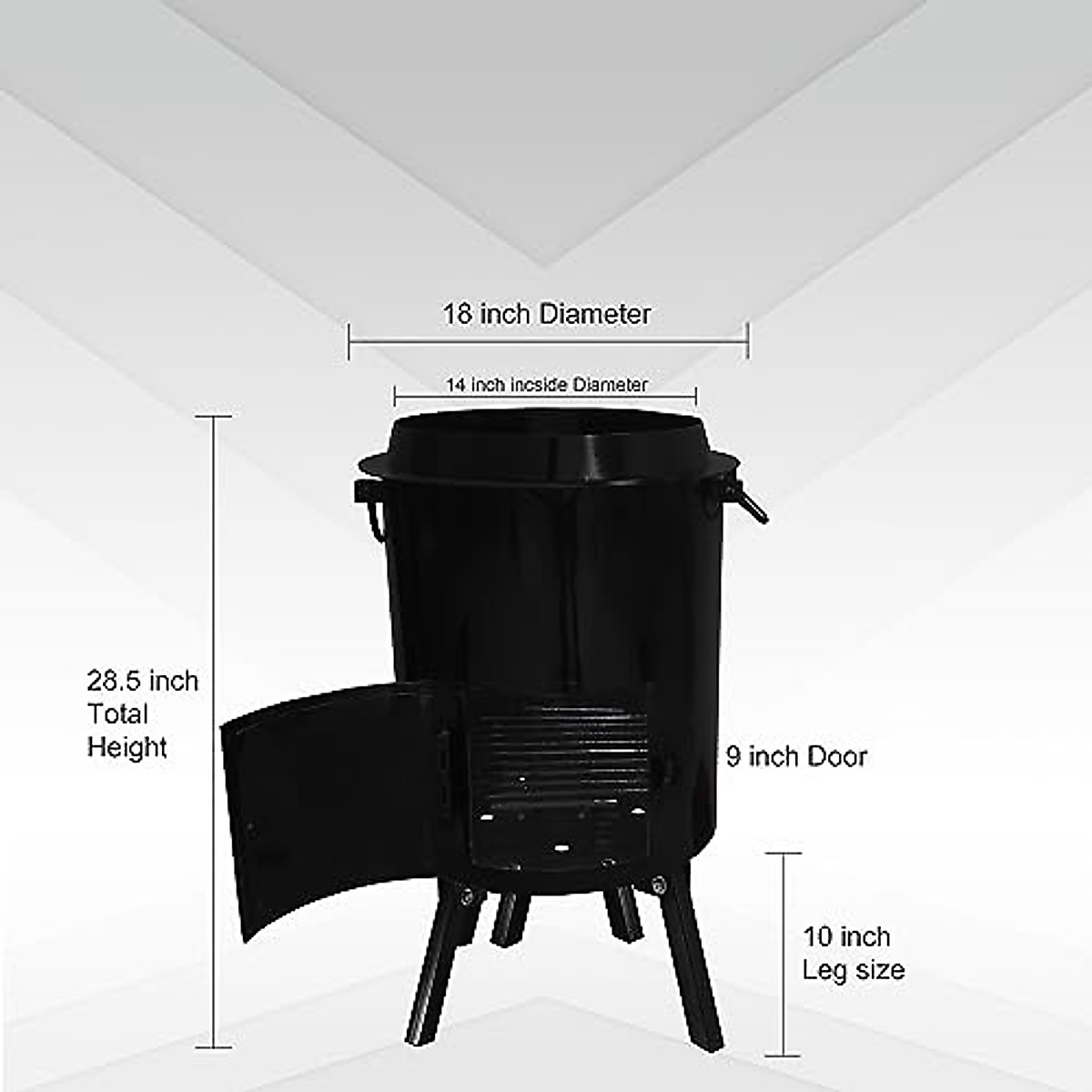 FEBTECH - Wood Fire Uzbek Kazan Oven for Making Plov Pilaf Lagman Shorpa,14-16 inch Diameter, Heavy Duty Steel Qazan Cauldron Duch Oven, Medium & Large Cauldran Capacity 8 L to 18 Ltrs