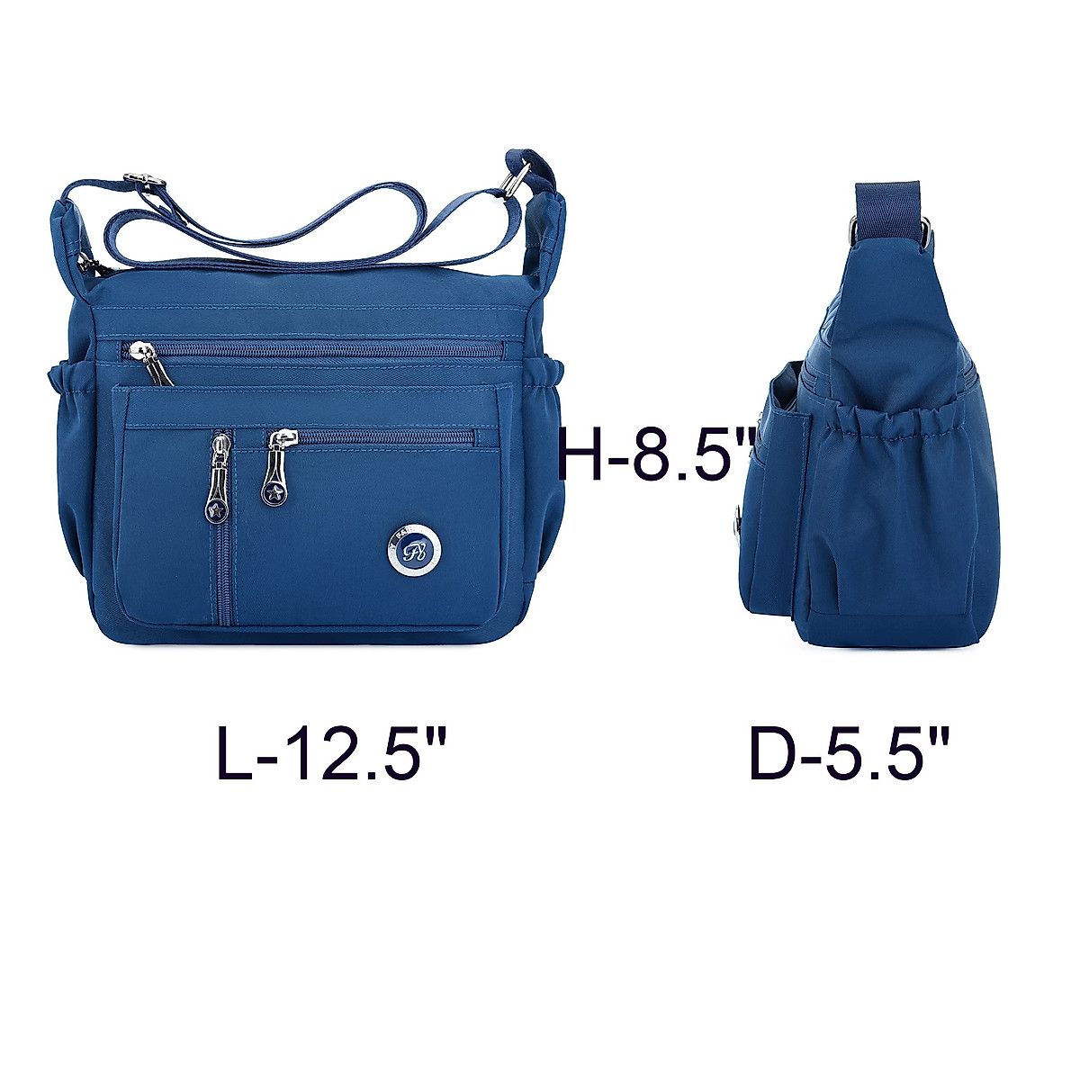 Fabuxry Purses and Shoulder Handbags for Women Crossbody Bag Messenger Bags (Large-Purple)