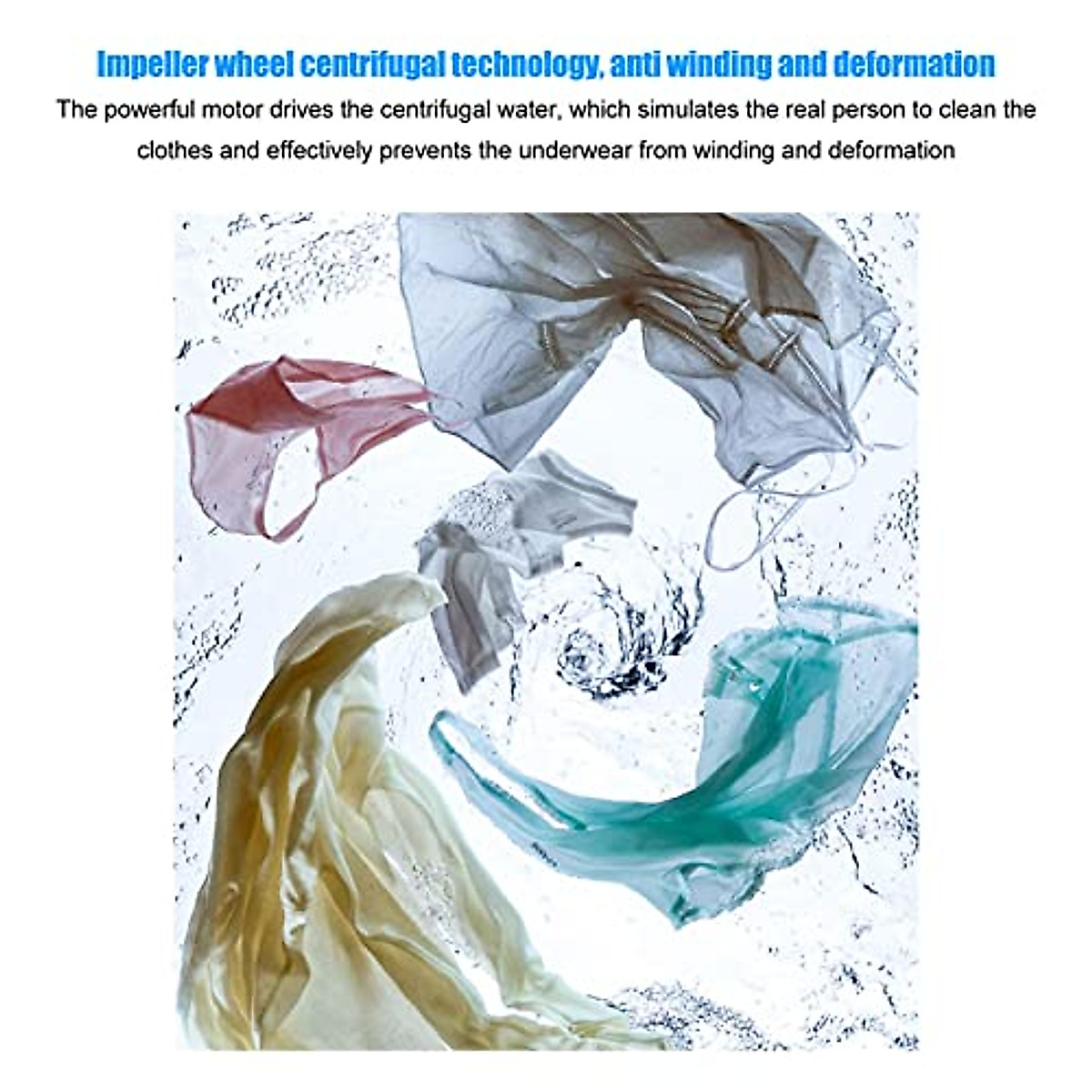 Luqeeg Portable Washing Machine, USB Charging Mini Washing Machine, Compact Washer for Socks, Underwear, Tiny Things, 3.8L, 18W