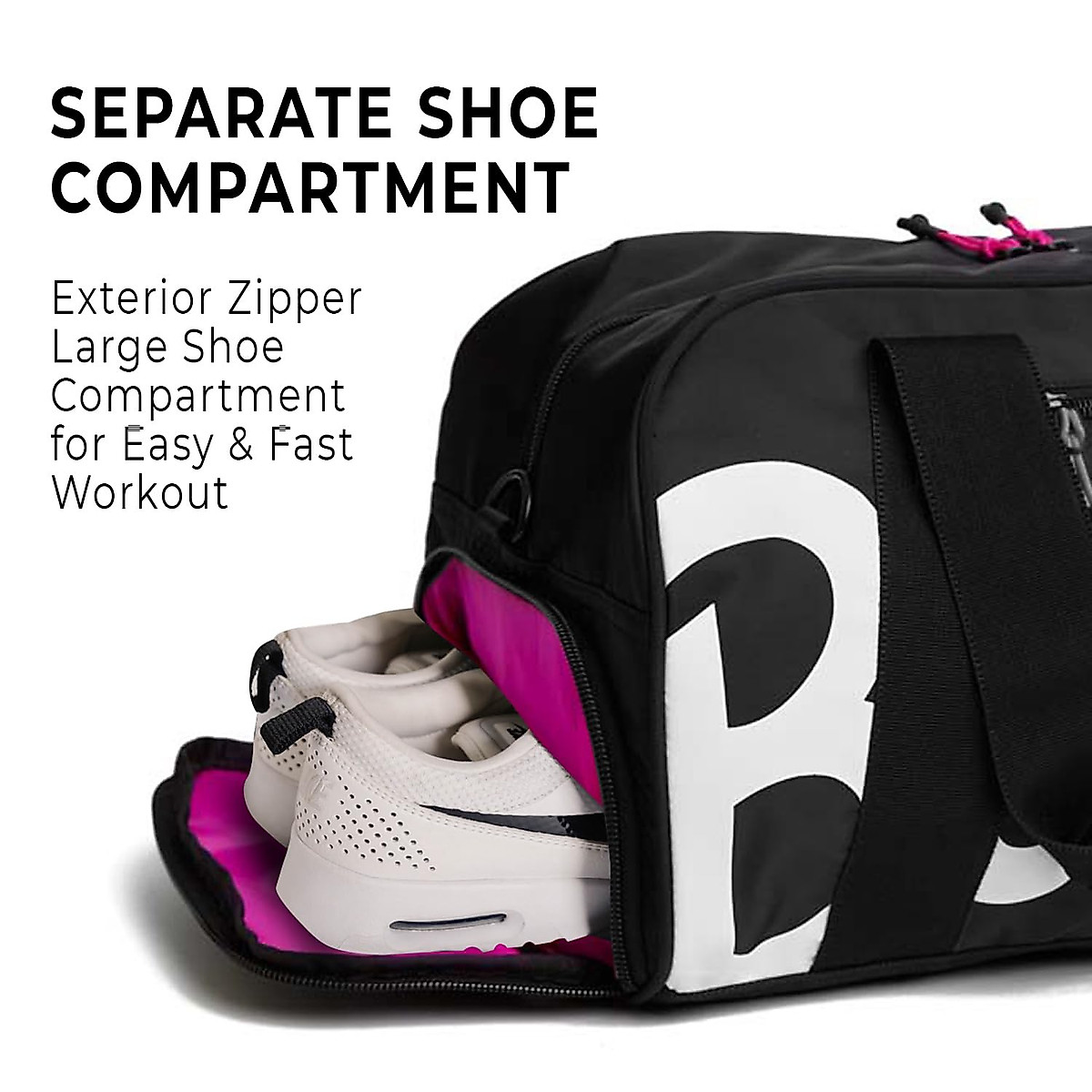 Vooray 23L Burner Gym Duffel Bag – Travel Bag for Women and Men, Sports Gym Bag with Shoe Compartment, Weekender Bag, Overnight Bag, Travel Tote Bags for Sports and Workout