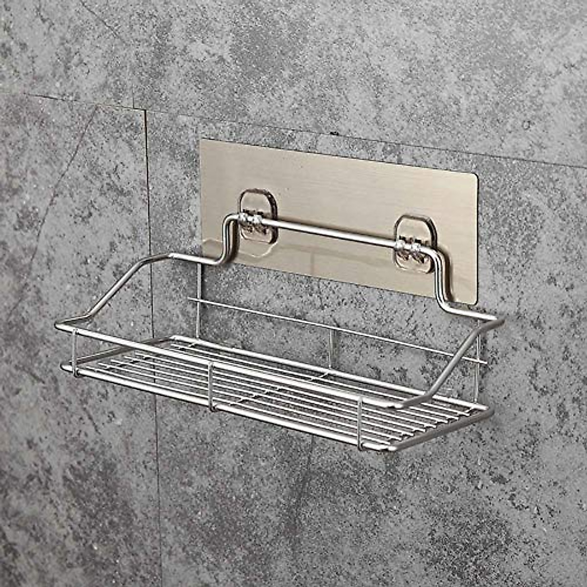 zhbotaolang Stainless Steel Shower Organiser Basket - Strong Suction Rust Proof Kitchen Bathroom Accessories M