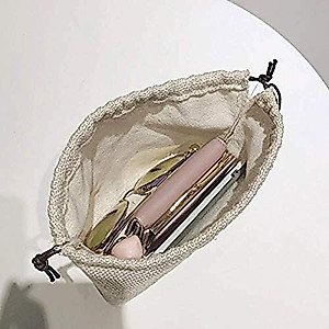 WPYYI Straw Handbags Women Handwoven Round Straw Bags Natural Chic Beach Tote Woven Shoulder Bag (Color : Black)