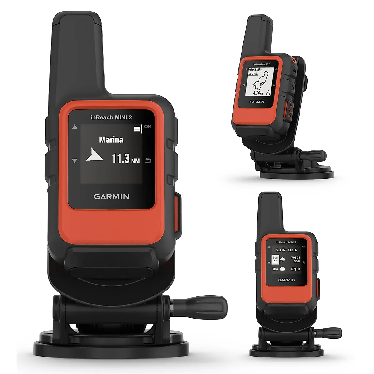 Wearable4U - Garmin inReach Mini 2 Marine Bundle, Compact Satellite Communicator, Portable Boating Handheld with Power Bundle