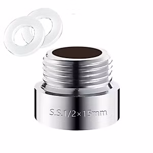 Tworider 15mm Length Shower Arm Extension,Handheld Stainless Steel Shower Head Extension Arm For Bathroom Accessories (Cast Pipe Fitting Coupler,Extended Shower Pipe)