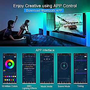 Marlrin 2-Pack RGB Corner Floor Lamp for Living Room APP Smart Music Sync Color Changing LED Lights Bedroom Colorful Decoration Lamp Soft Mood Lighting Dimmable with Remote Control