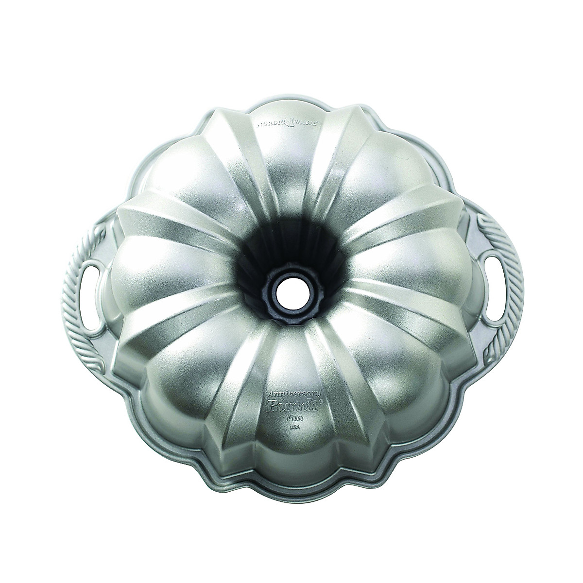 Nordic Ware Platinum Anniversary Bundt Pan and Cake Keeper Bundle