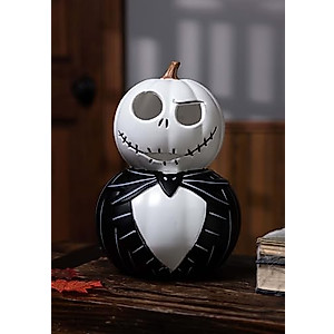 Seasons 8.25" Jack Skeleton Light Up Pumpkin Halloween Decoration, Standard