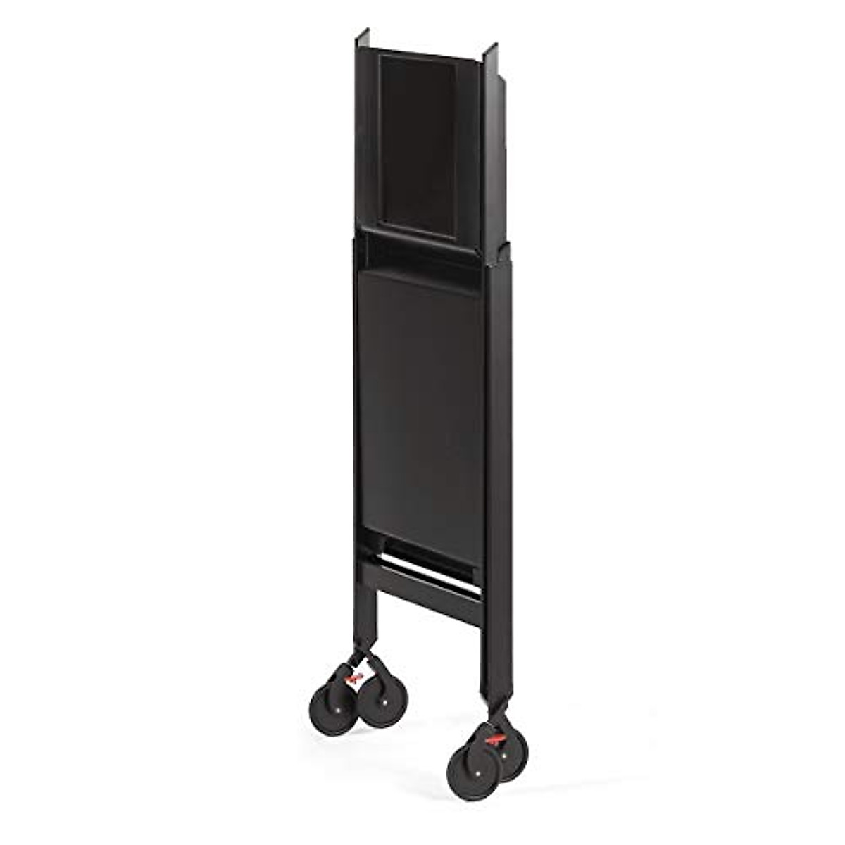 Alessi RS11 B Plico Folding trolley in steel coloured with epoxy resin, black. Shelves in polyurethane.