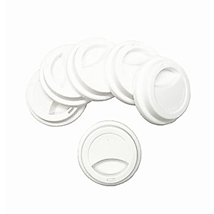 Silicone Drinking Lid Spill-Proof Cup Lids Reusable Coffee Mug Lids Coffee Cup Covers - White 6pcs