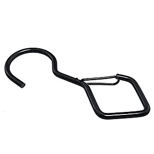 JianLing S Hook 8pcs 101x39mm Black Windproof S Hooks for Hanging Plants, Pots and Pans, Bags, S Shaped Hooks for Kitchen Utensil and Closet Rod, Safety Buckle Design Diamond Spring S Hook