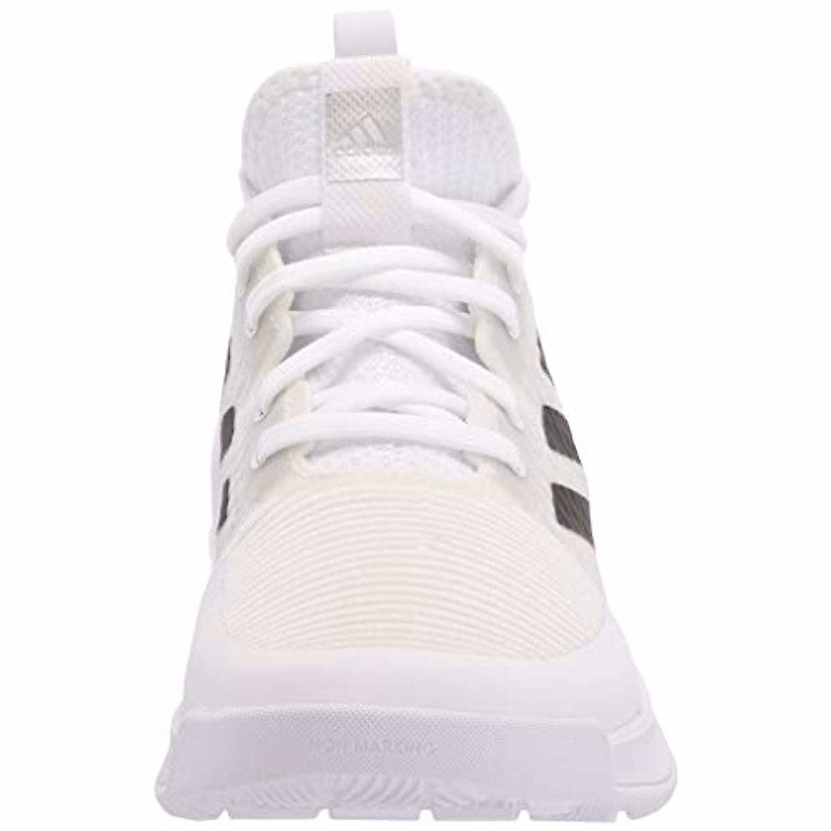 adidas Women's Crazyflight Mid Volleyball Shoe, White/Black/Grey, 8