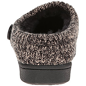 Clarks Women's Knit Scuff Slipper, Black, 8 M US