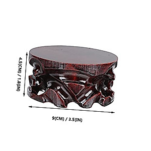 DOITOOL 3 Pcs Flowerpot Buddha Base Flowerpot Rack Planter Dolly Caster Wheels Plant Stand for Flower Pot Flower Pot Holder Metal Bracket Wood Base Buddha Figurine Base Tray Wooden Emerald