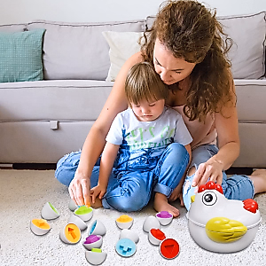 通用 12 Pack Matching Eggs Educational Color & Shape Recognition Skills Study Toys for Easter Eggs Travel Game Early Learning Match Egg Set Learning Toy Gift for Toddler 1 2 3 Year Old