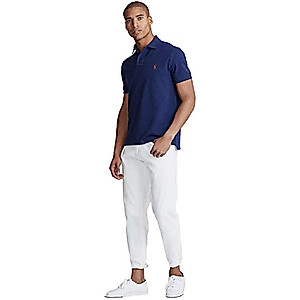 Polo Ralph Lauren Classic Fit Mesh Polo Shirt, Basic Navy With Red Pony, X-Large