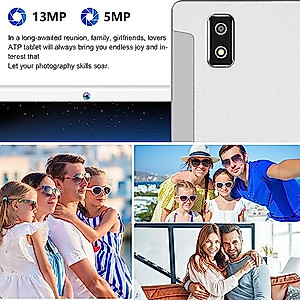 2023 Newest 10 Inch Tablet,2 in 1 Tablet with Keyboard Mouse, Android Tablet 4G Cellular with 2 SIM 1 SD-64GB ROM SD Max 512GB,Octa-Core,1080 FHD,13MP,GMS-Zertifizierung,GPS/ WIFI/ Bluetooth(Silvery)