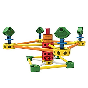 TINKERTOY - Retro Building Tin - 100 Parts - Collectible, Nostalgic Construction Toy, Great for Kids, Toddlers, Boys, Girls, Ages 3+