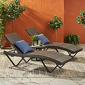 Christopher Knight Home San Marcos Chaise Lounge Set, 2-Pcs Set, Grey