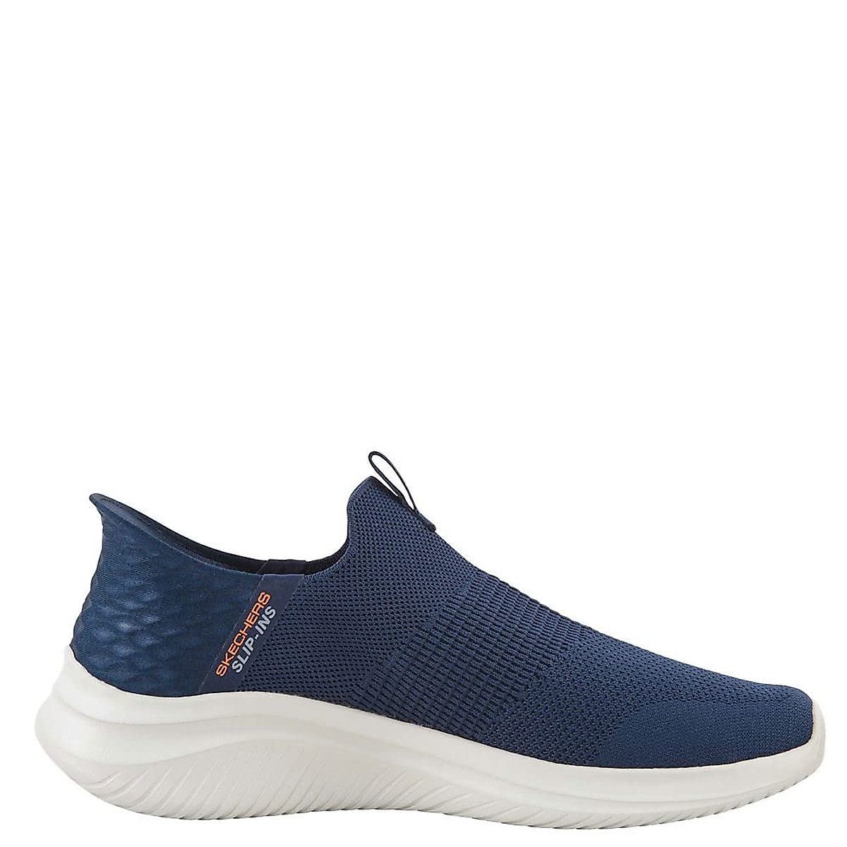 Skechers Men's Ultra Flex 3.0 Smooth Step Hands Free Slip-ins Sneaker, Navy Knit Trim, 8