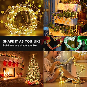 39Ft 120 LED Fairy Lights Battery Operated, RGB Color Changing String Lights with Remote, Timer - Battery Powered Fairy Lights for Bedroom Party, Twinkle Lights for Indoor Outdoor Christmas Decoration