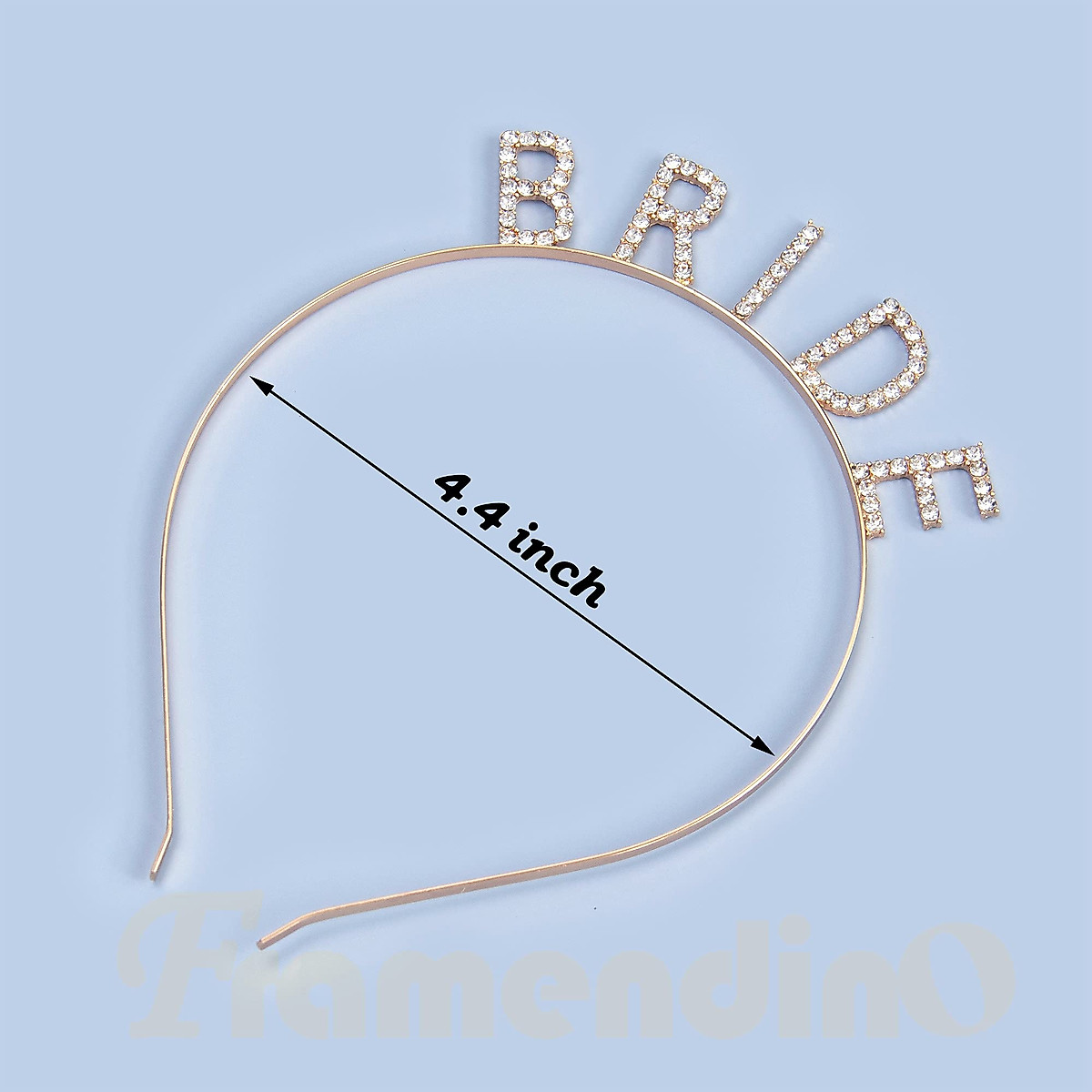 Framendino, Bride Headband Gold Rhinestone Sparkling Crystal Elegant Bridal Crown Bachelorette Headbands for Wedding Party