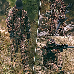YEVHEV Quiet Hunting Clothes Suit Clothing Gear Camouflage Hoodie Jacket Pants