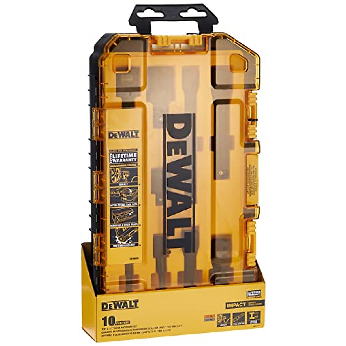 DEWALT Socket Set, Metric, 10-Piece, 3/8" and 1/2" Drive, with Impact Extensions (DWMT74741)