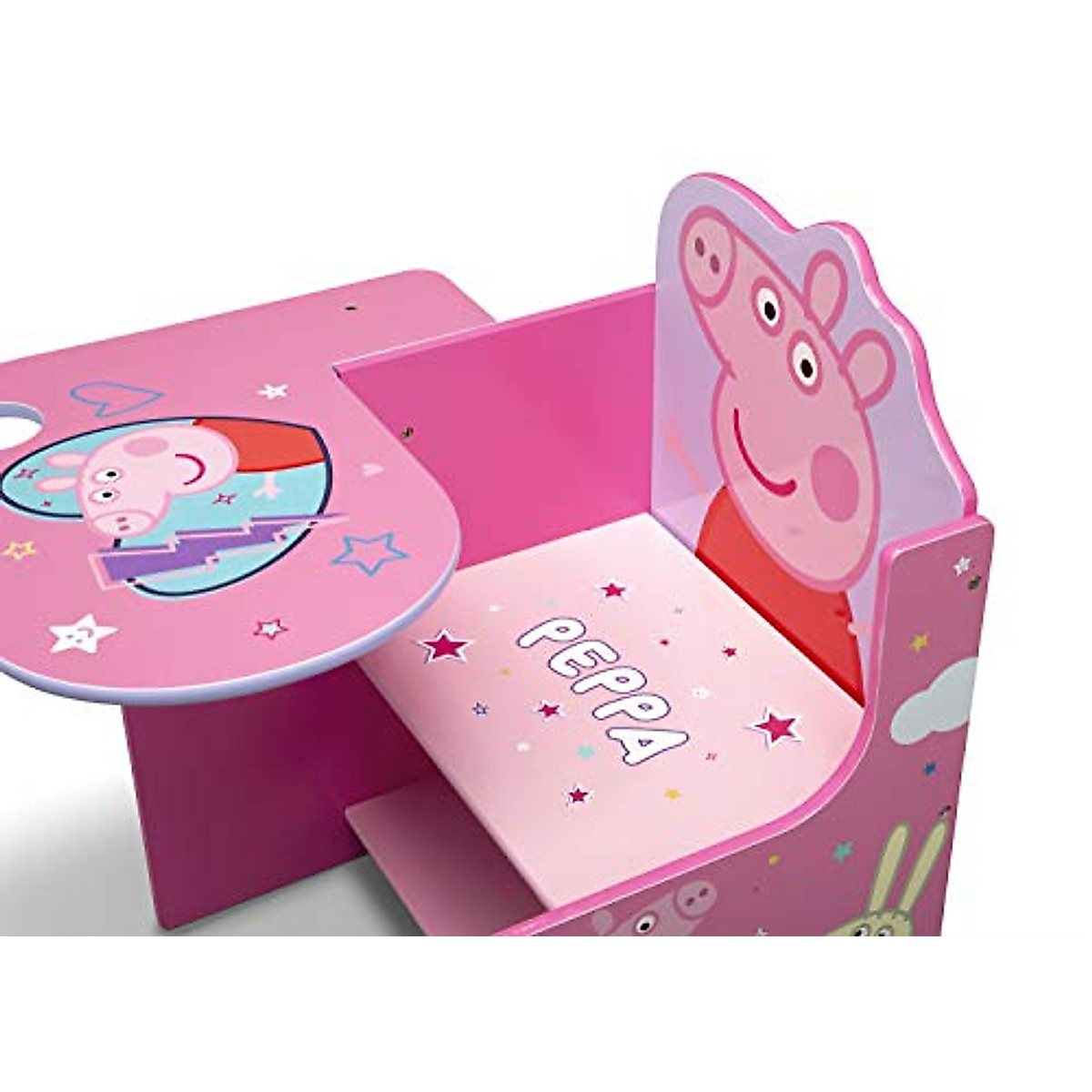 Delta Children Chair Desk with Storage Bin - Ideal for Arts & Crafts, Snack Time, Homeschooling, Homework & More - Greenguard Gold Certified, Peppa Pig