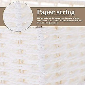 IMIKEYA Water Hyacinth Storage Baskets Woven Storage Basket Key Holder Shelf Basket Drawer Organizer Square Storage Basket Toilet Roll Basket