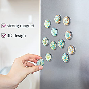 STARUBY Refrigerator Magnets 12 pcs Funny Fridge Magnets Decorative Magnets for Whiteboard Cute Locker Magnets for Boys and Girls Glass Magnets for Refrigerator Office and Kitchen