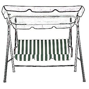 MSRRY Patio Swing Canopy Replacement Top Cover, Replacement Cover for Swing Canopy,Swing Hammock Garden Seater Sun Shade，Green(Size:Chair Cover 150 * 150 * 10cm)