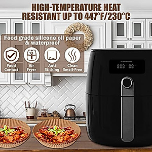 Air Fryer Disposable Paper Liner: Round Parchment Paper For Air Fryer Paper Oil-Proof, water-Proof Baking Paper for Air Fryer Steamer, Microwave & Easy Cleaning(100PCS 6.3in).