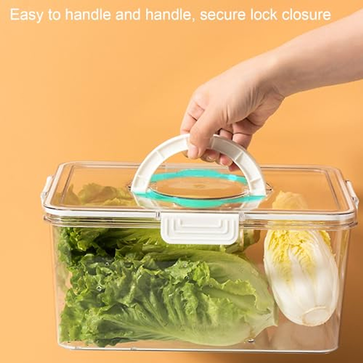 Quincry Fridge Organizer with Lids，Stackable Refrigerator Organizer Bins, Removable Containers for Food and Storage，For Fruit,Refrigerator Tissue,Vegetables,Food And Beverages (4 Compartments-White)