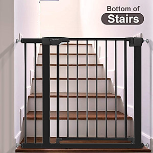 Walk Thru Baby Gates for Doorway and Stair, RONBEI Auto Close Pressure Mounted Wide Indoor Safety Gate for Opening 35''-37.8'' or 29.53''- 31.5'', Height 30", Ideal Barrier for Toddler and Small Dogs