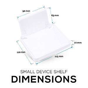 BRAINWAVZ Drill Free Wall Mount Shelf for Security Cameras, Baby Monitors, Speakers & More, Universal Holder, Strong Adheasive, Easy to Install, No Mess, Screwless (White)