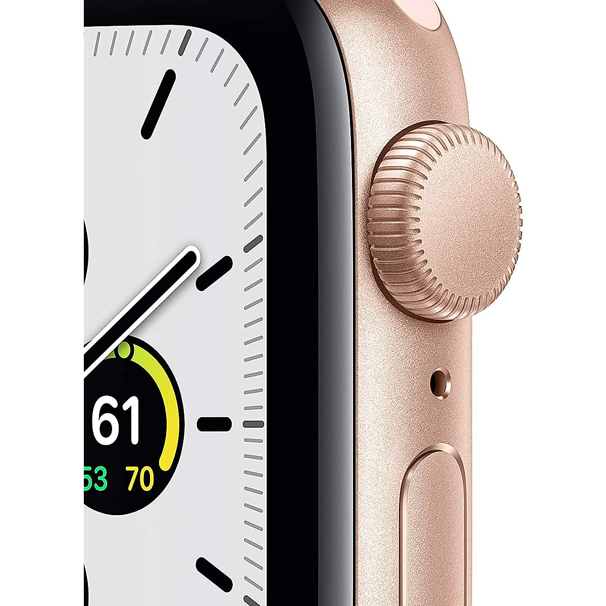 Apple Watch SE (GPS, 44mm) - Gold Aluminum Case with Pink Sand Sport Band (Renewed)