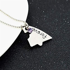MileHouse Fine Necklace for Girls,4Pcs/Set Best Friend BFF Friendship Puzzle Rhinestone Heart Matching Necklace