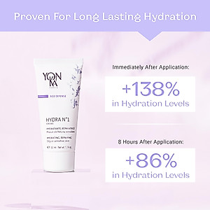 Yon-Ka Daily Reparative Moisturizer, Hydra No. 1 Creme - Rich Anti-Aging Skincare with Hyaluronic Acid, Vitamins A, C & E for Dry Skin, Paraben-Free, 50ml
