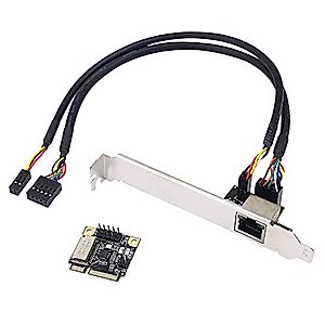 SinLoon Mini PCI-E Gigabit Ethernet Card PCI-Express Network Card 10/100/1000Mbps Drive-Free RJ45 LAN NIC Card for Desktop PC