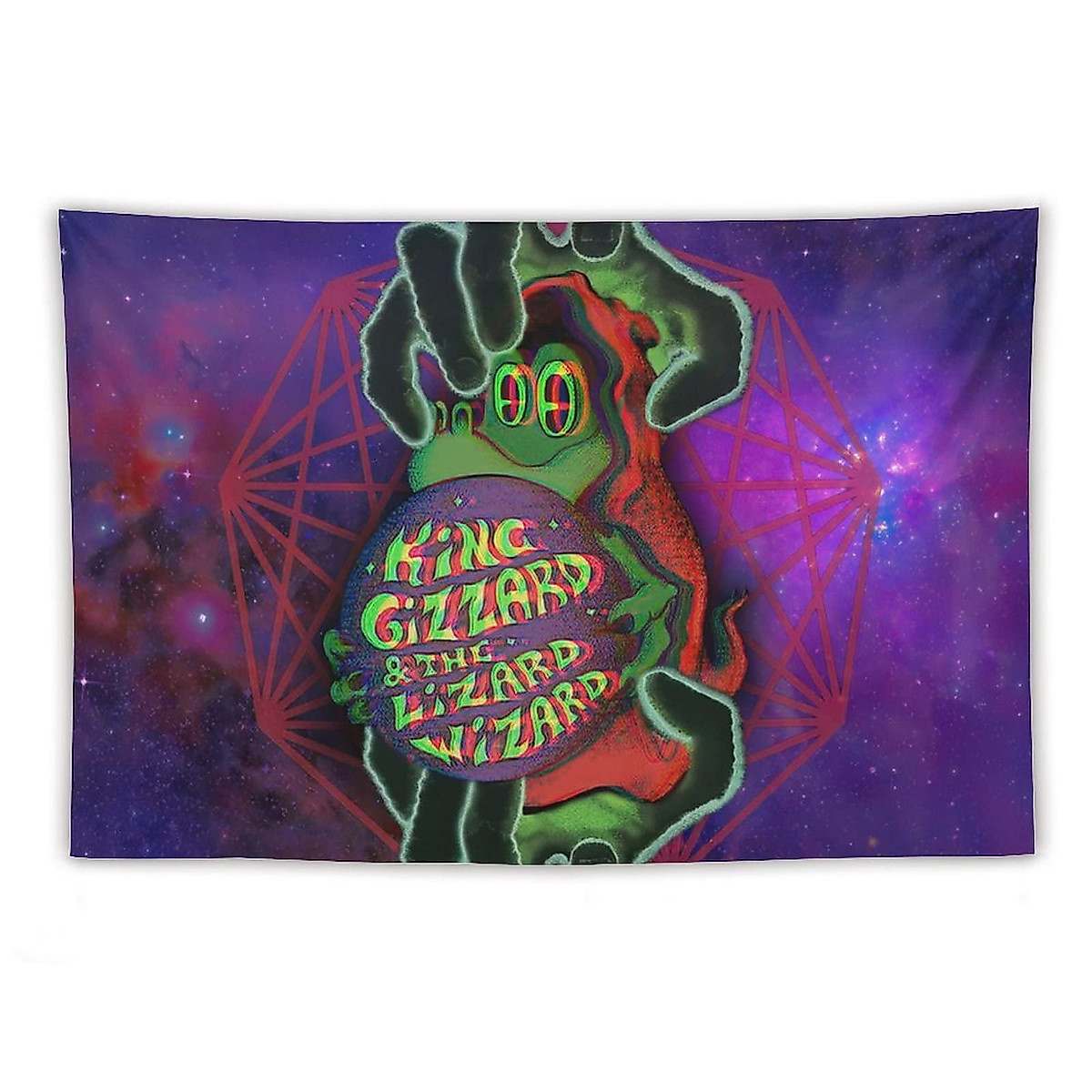 YWVWY King Gizzard And The Lizard Wizard Poster Vinyl Polyester Tapestry Wall Art Print Gift Picture Painting Tapestries Artwork Bedroom Home Decor 40"x60"