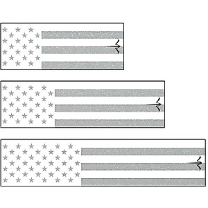 White Water Archery White American Flag Reflective Arrow Wraps 15 Pc Pack Choose Length Width (4, 1)
