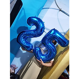 32 Inch Blue Number 7 Balloons Foil Ballon Digital Birthday Party Decoration Supplies (Blue Number 7 Balloon)